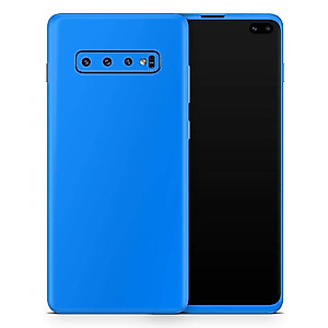 DesignSkinz Solid Blue Protective Vinyl Decal Wrap Skin Cover Compatible with The Samsung Galaxy S20 (Screen Trim & Back Glass Skin)