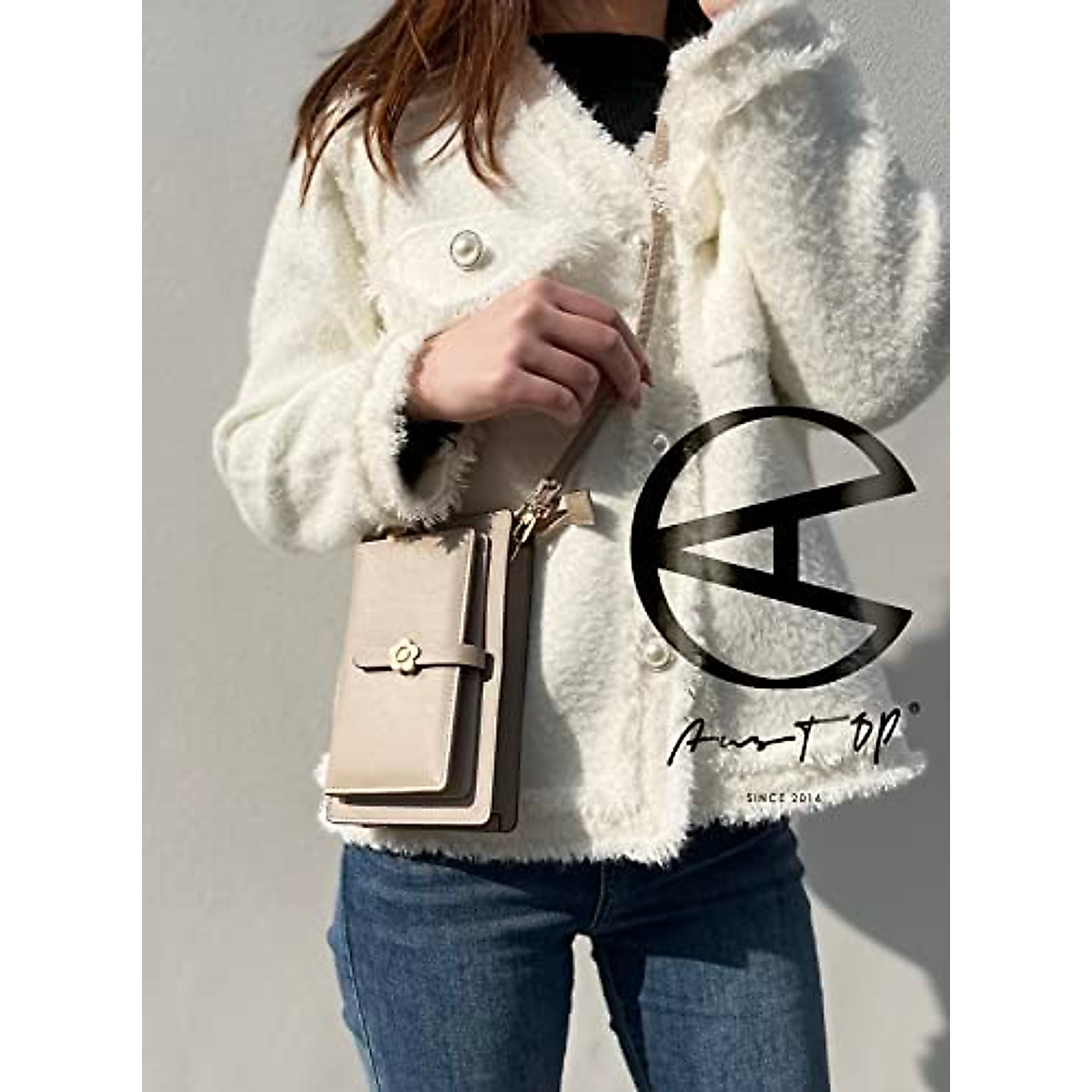 AnsTOP Small Crossbody Cell Phone Purse for Women - Clear Crossbody Bag for Women Mini Phone Pouch Purse