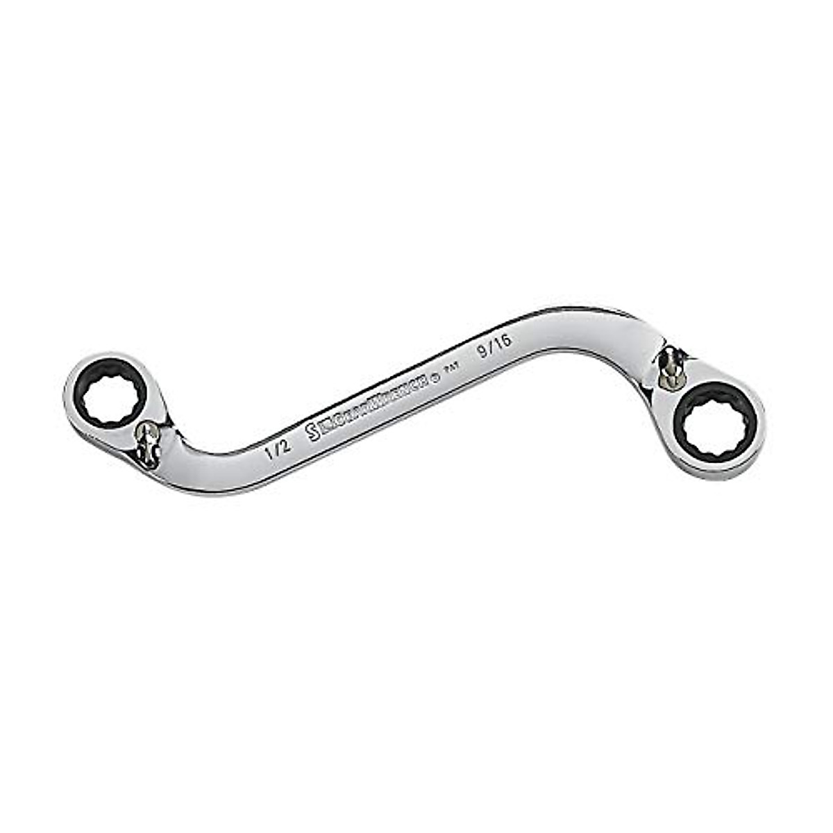 GEARWRENCH 4 Pc. 12 Pt. Reversible S-Shape Double Box Ratcheting Wrench Set, SAE - 85399