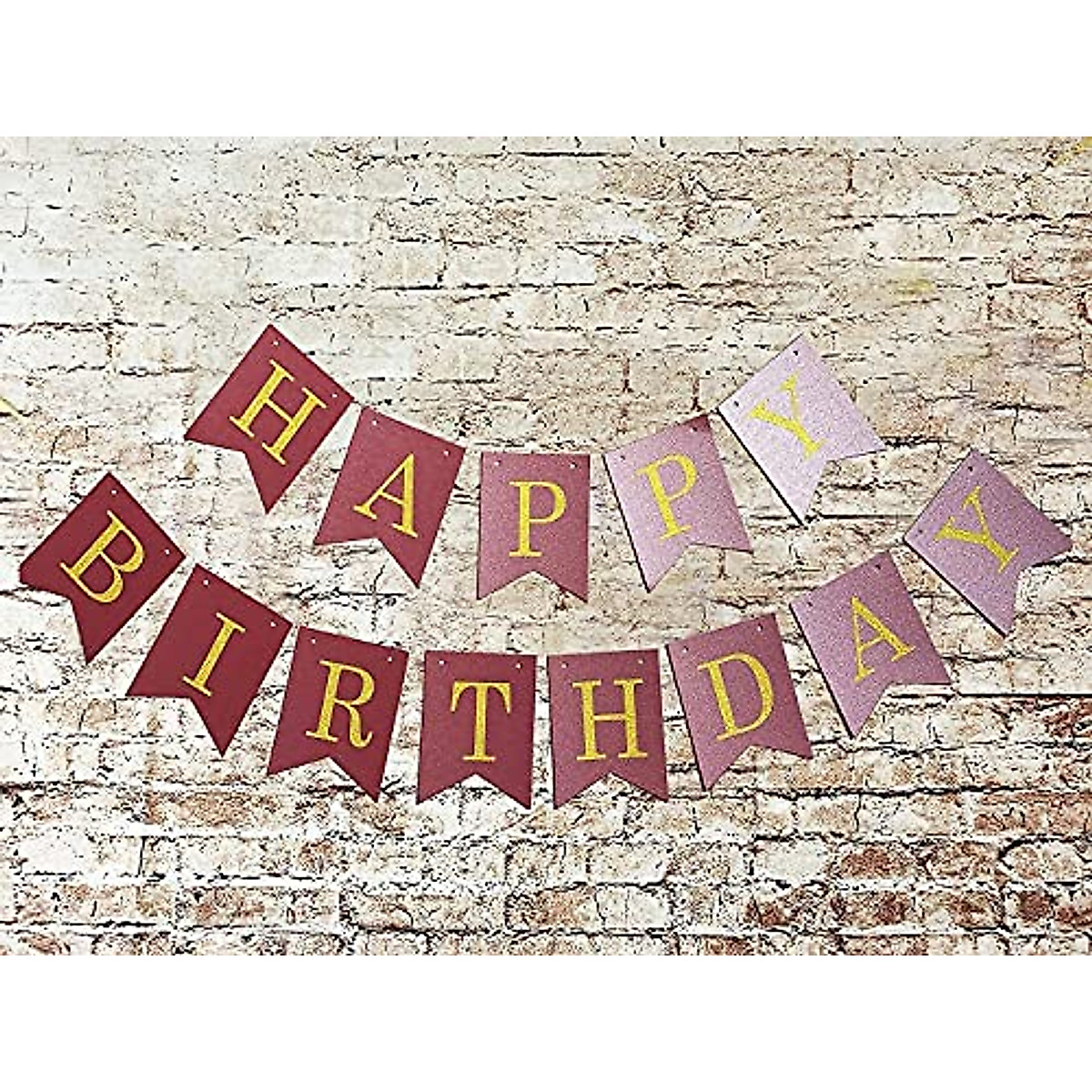 Burgundy Gold Birthday Party Decorations for Women Burgundy Gold HAPPY BIRTHDAY Banner Polka Dot Fans for Fall Burgundy Birthday Party Supplies/30th/40th/50th Birthday Decorations Autumn