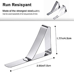 Tablecloth Clips 30 Packs Table Cloth Holder Clips,Stainless Steel Outdoor Table Cloths Clips For Picnic Tables,Folding Tables,Clamps For Outdoor Tablecloths,Picnic Table Cover Clips For Party Wedding