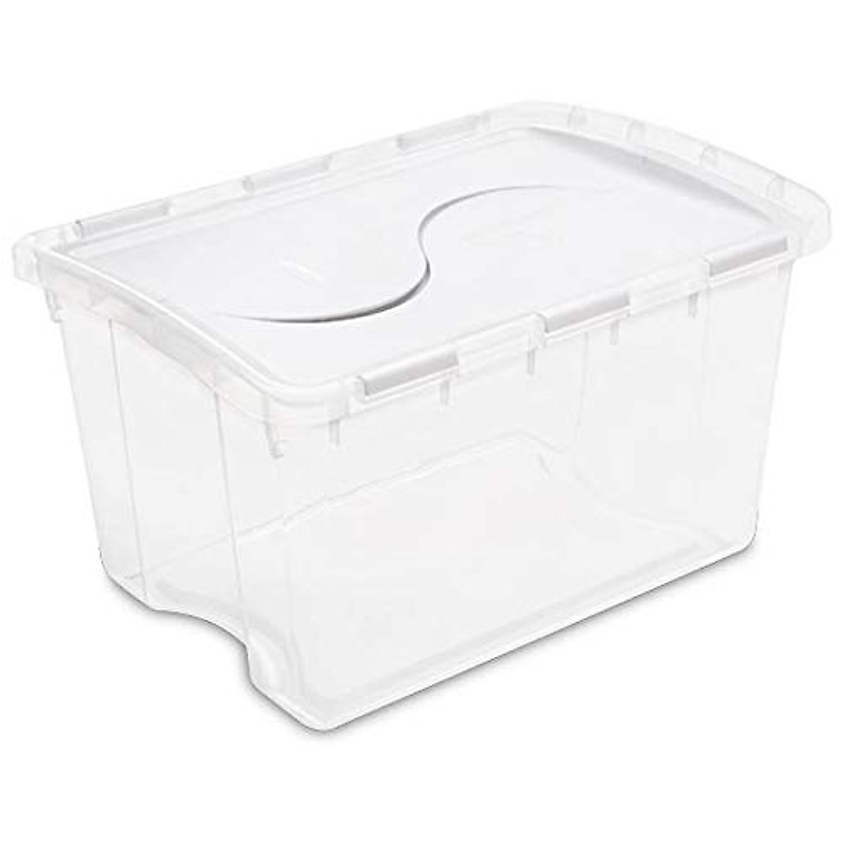 Sterilite 19148006 48QT Hinged Lid StorBox, Black