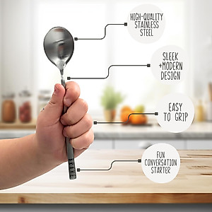 Toddler Spoons and Forks for Self Feeding | 4pc Stainless Steel Utensils Engraved with Positive Words to Encourage Eating | Ages 2-6 Kids Utensils