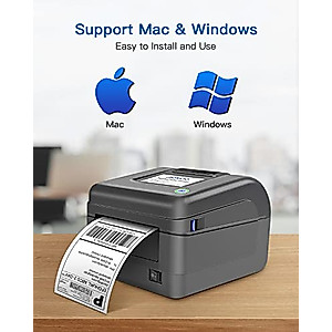 Label Printer, POLONO PL420 4x6 Thermal Printer, High-Speed Shipping Label Printer, Commercial Direct Thermal Printer for Windows & MAC System, Compatible with Amazon, UPS, Ebay, FedEx, Shopify, etc