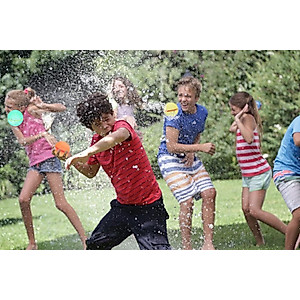 MSTOKIN 12 Pack Reusable Water Balloons for Kids, Quick Fill Water Balloon Toys for Outdoor Activities, Refillable Self Sealing Magnetic Close Water Balloon Balls for Summer Party Gift