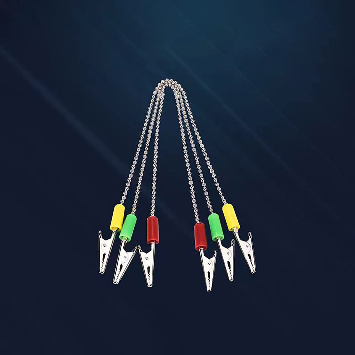 ccHuDE 4 Pcs Metal Napkin Clips Napkin Neck Chain Clip Flexible Bib Holder Clips Dental Bib Clips Napkin Chain Clips Napkin Lanyard with Clips for Dining