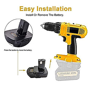 AuthFrank BPS18RL Battery Adapter for Black&Decker for Porter Cable for Stanley 20V Lithium Battery for Ryobi 18V P108 Battery