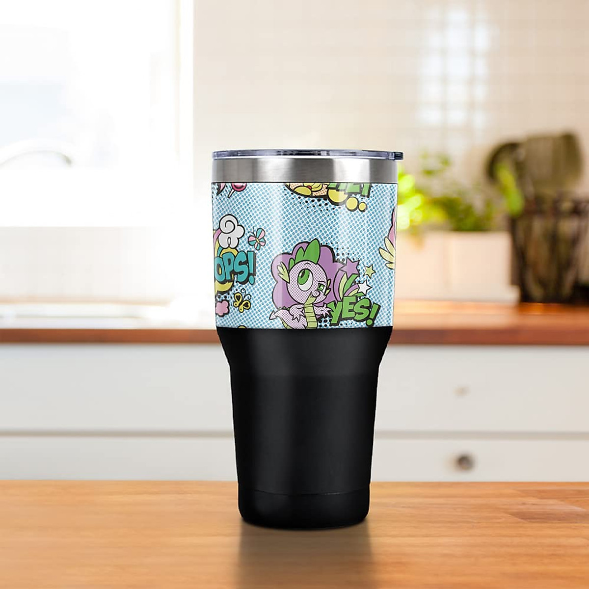 My Little Pony TV Pony Comic Stainless Steel Tumbler 30 oz Coffee Travel Cup, Vacuum Insulated & Double Wall with Leakproof Sliding Lid