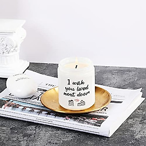 Christmas, Best Friend, Friendship Gifts for Women- Going Away Gifts for Friends Moving- Funny Birthday Housewarming Candle Gifts for Friends Mom Coworker- I Wish You Lived Next Door