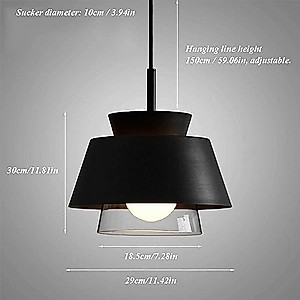 American Glass Chandelier, Wrought Iron Height Adjustable Pendant Light Cafe Restaurant Bedroom Hallway Bar Living Room Pendant Lamp (Color : Burgundy)