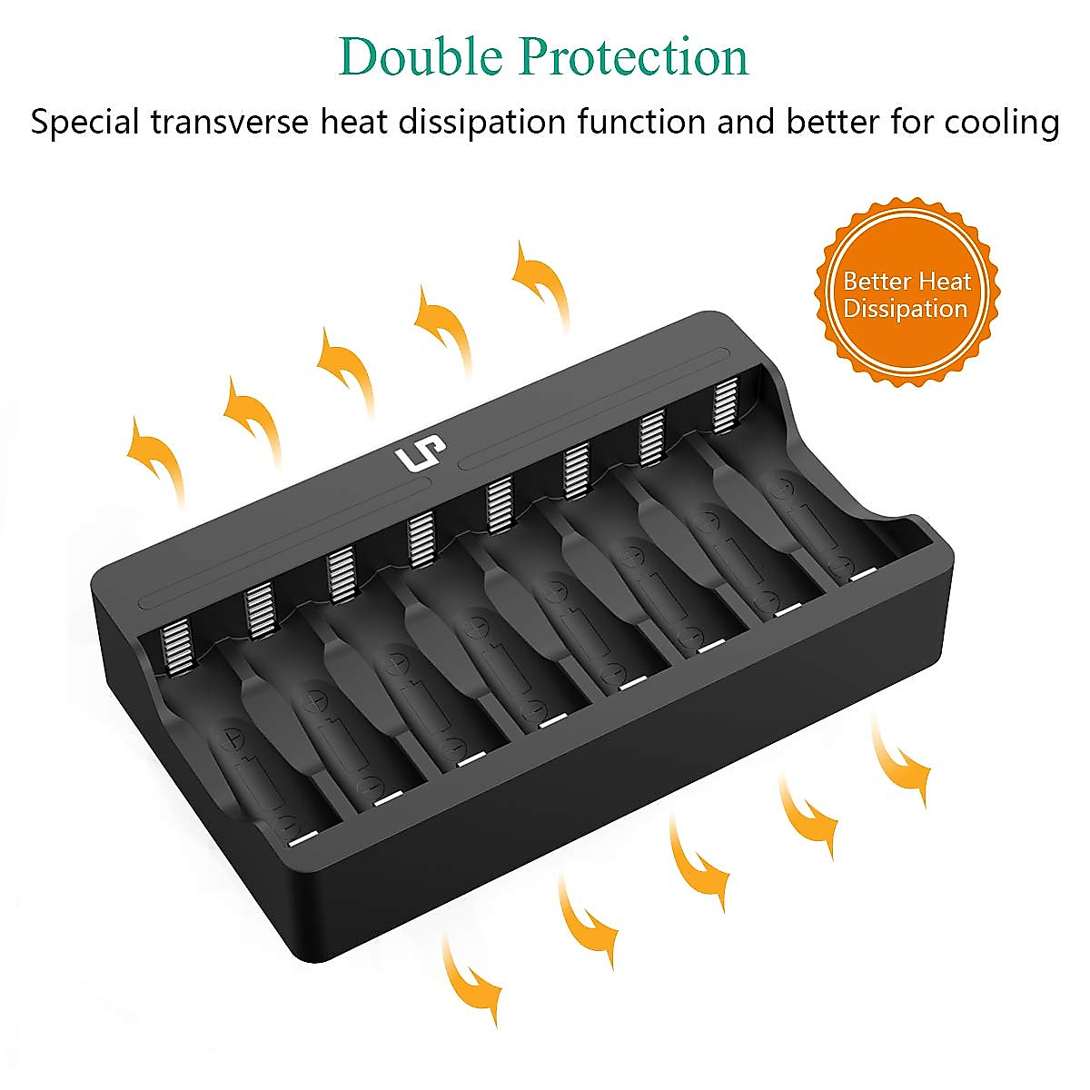 LP AA AAA Battery Charger Pack, 8 Slot Charger & 2300mAh AA (4-Pack) & 1000mAh AAA (4-Pack) Ni-MH Rechargeable Battery for Wireless Mouses, Kids Toys, Remotes, Microphones, Game Controllers & More