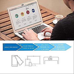 Eledabra 3PCS Phone Camera Cover, 0.02 Inch Laptop Webcam Cover Slide Cover, Webcam Privacy Cover, Keep Your Privacy Safe(Two Patterns of Giant Panda + Cute Little Panda - Black)