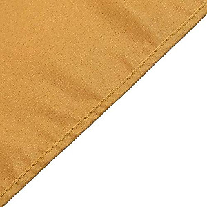 Tableclothsfactory 54x54 Gold Wholesale Linens Seamless Polyester Square Linen Tablecloth for Wedding Banquet Party Restaurant