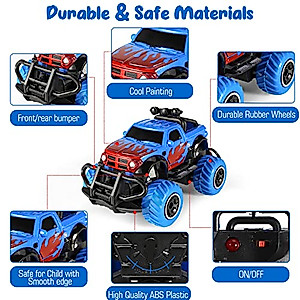 Kizeefun Remote Control Car for Toddlers, Mini RC Car for Kids, Boys and Girls with 1: 43 Scale, 4 Channels, Toy for Toddlers and Kids 3, 4, 5,6, 7, 8 Year Old (4 AA Batteries Included)