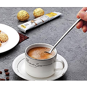 Coffee Mixing Spoons, 9-Inch Long Handle Spoons for Iced Tea, Dessert, Ice Cream, DFmicro Deluxe Stainless Steel Cocktail Stirring Spoons, Set of 4