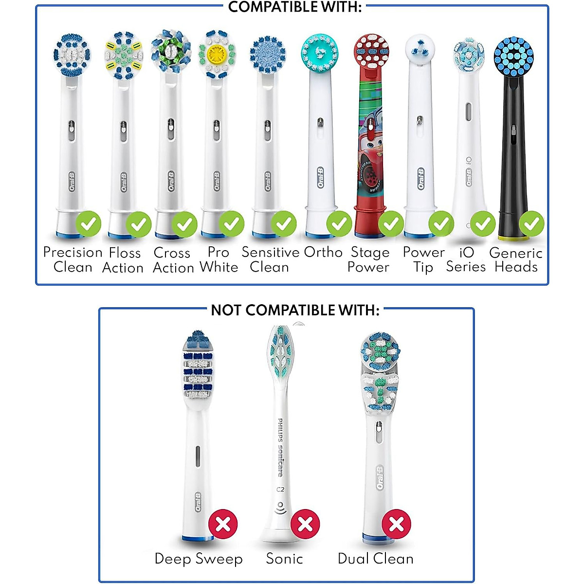 Oral B Compatible Replacement Brush Head Protection Cover Caps- 4 Pk – Keep Your Electric Toothbrush Heads Dust & Germ Free- Great for Travel & Everyday Use- Case Contributes to Sanitary Health