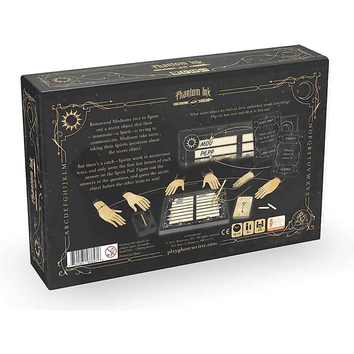 Phantom Ink, Spooky Word Guessing Game, Ages 8+, 4 to 8 Players, Resonym Games