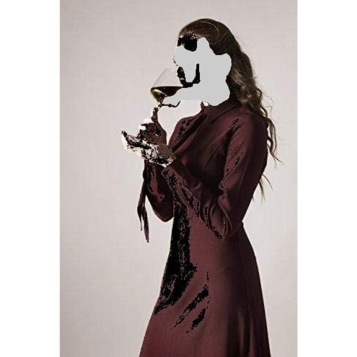 Barski - Handmade Glass - Wine Goblat - Decororated And Dipped in 20 K gold on the bottom - 16 oz. - Gift Boxed - Made in Europe - Set of 4