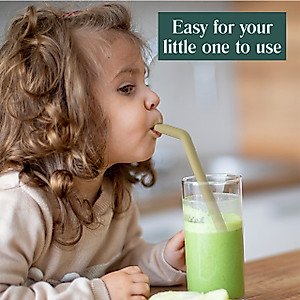 Simka Rose Silicone Straws - Reusable, Short, Bendy Kids Straws - BPA Free,Baby & Toddler Straw Set with Cleaning Brush - 5-inch, Multicolor