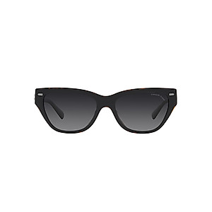Coach HC8370U Universal Fit Sunglasses, Black/Dark Tortoise/Grey Gradient Polarized, 54 mm