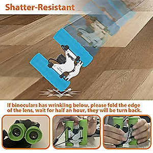 Binoculars for Kids Best Gifts for 3-12 Years Boys Girls 8x21 High-Resolution Real Optics Mini Compact Binocular Toys Shockproof Folding Small Telescope for Bird Watching, Camping, Sky Blue