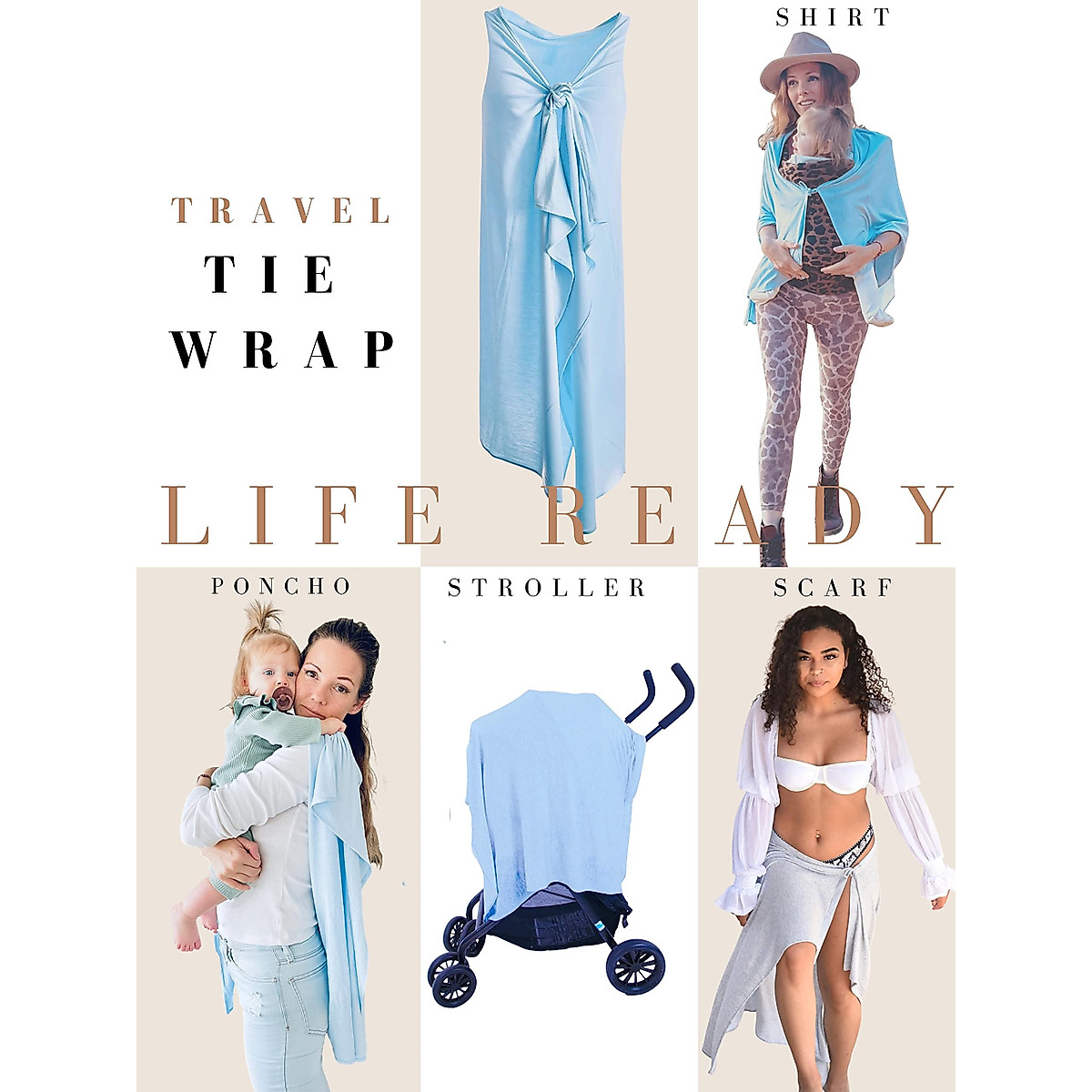 ZALA MOON Zalamoon Soft Lightweight Duel Nursing Breastfeeding Cover Shawl, Versatile Stroller/Car Seat/Canopy Cover (Cloud)