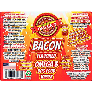 Flavored Sprays Bacon and Beef Flavored Omega 3 Sprays,All Natural,no Artificial Ingredients,Made in The USA