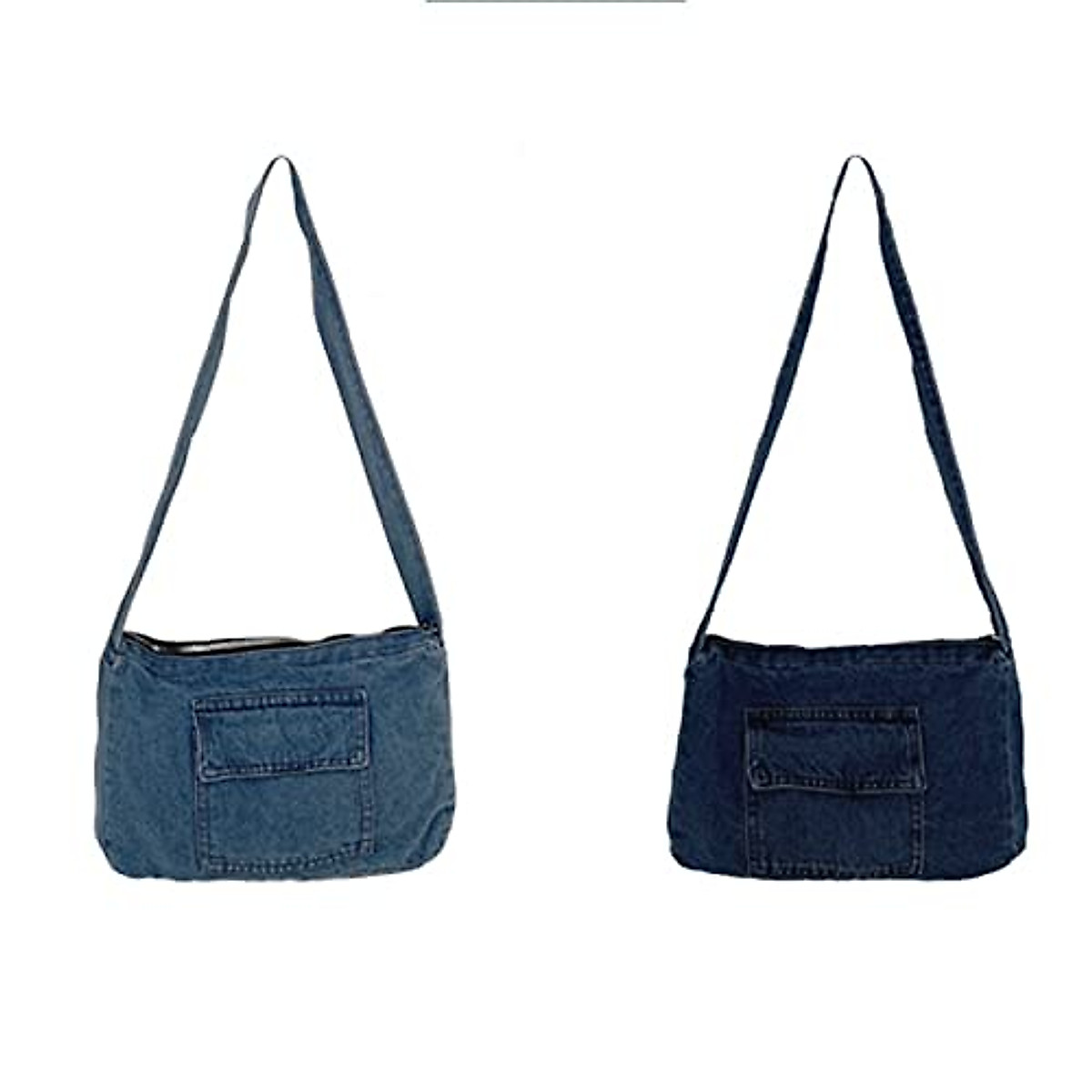 Fashion Crossbody Bags for Women Retro Denim Shoulder Bag All-matching Hobo Tote Bag Student Schoolbag Casual Canvas Bag