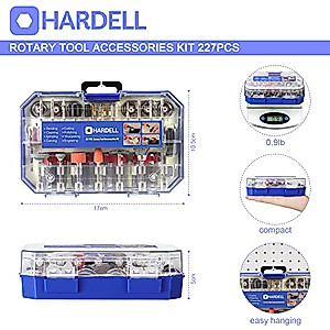 HARDELL Mini Cordless Rotary Tool with 227Pcs Rotary Tool Accessories Kit for Sanding, Polishing, Etching, Engraving, DIY Crafts