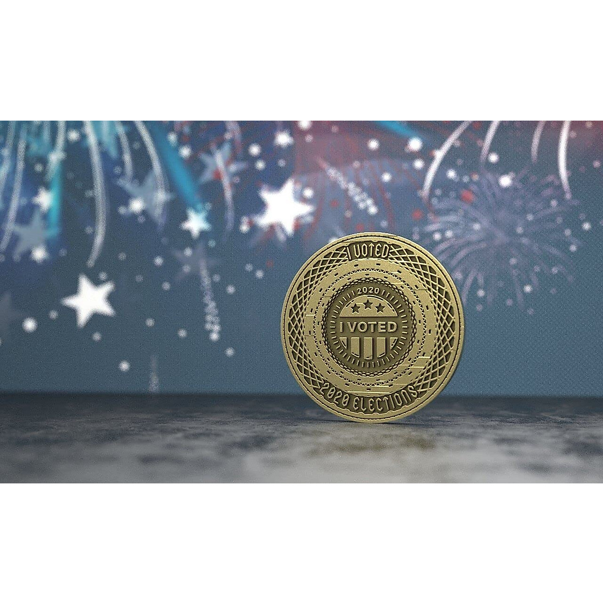 Antsy Labs IRLA, In Real Life Achievements Challenge Coin, Collectible Coins for Self Motivation, Metal Commemorative Token to Gamify Your Life & Celebrate Goals, I Voted-2020 Elections