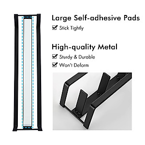 KES Coffee Pod Holder for Keurig, Side Mount Coffee Pod Holder Adhesive, Sturdy Metal K Cup Organizer and Storage, Matte Black, 2 Pack/For 10 K Cups, KCPH500-BK-P2