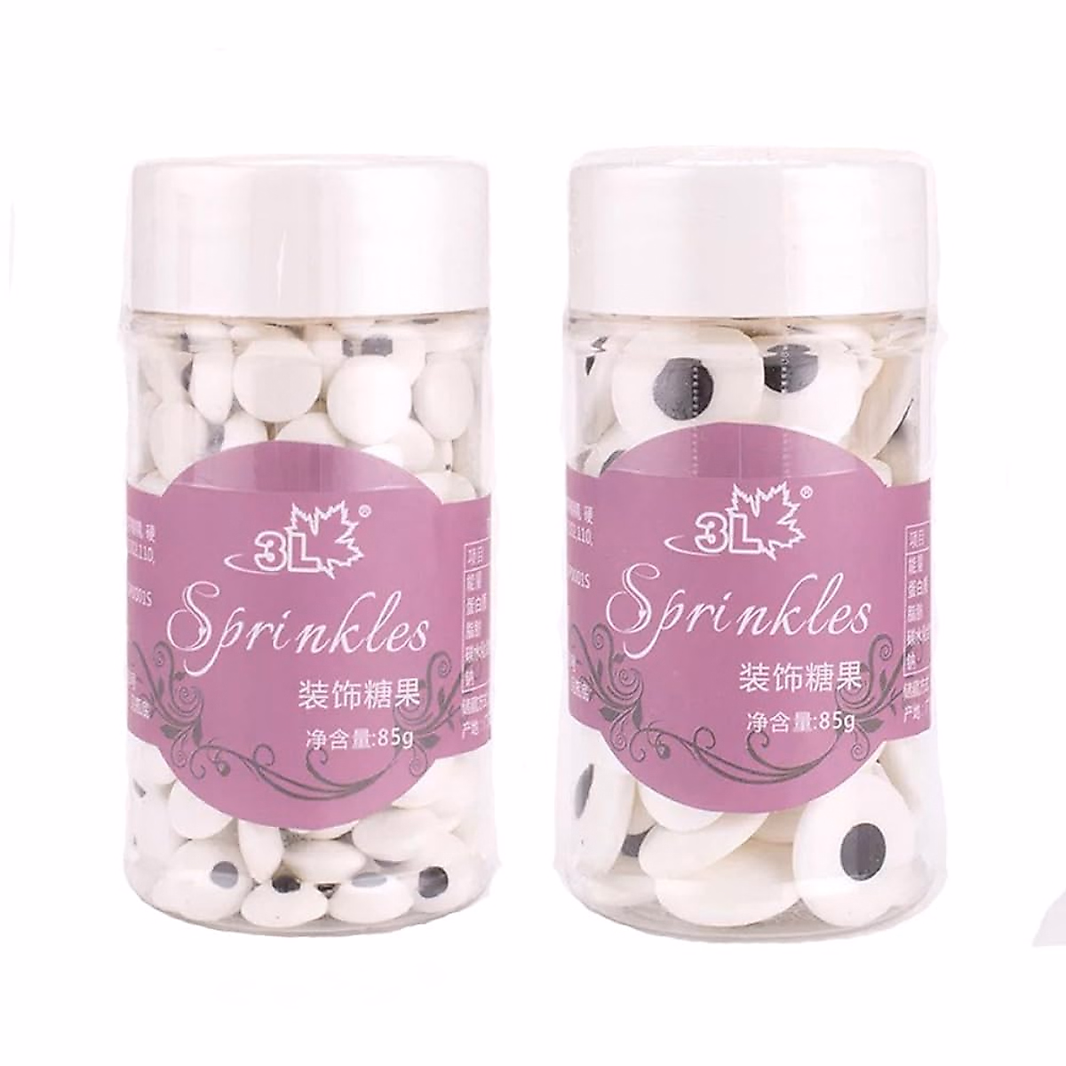 2 Bottles Candy Eyes Eyeballs Cake Cupcake Toppers Edible Eyes for Decorating, Two Size Mixed - Halloween, Christmas, Easter, and Edible Art Project Candy Decorations