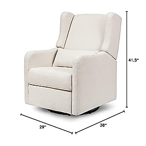 Carter's by DaVinci Arlo Recliner and Swivel Glider, Water Repellent & Stain Resistant, Greenguard Gold & CertiPUR-US Certified, Performance Cream Linen