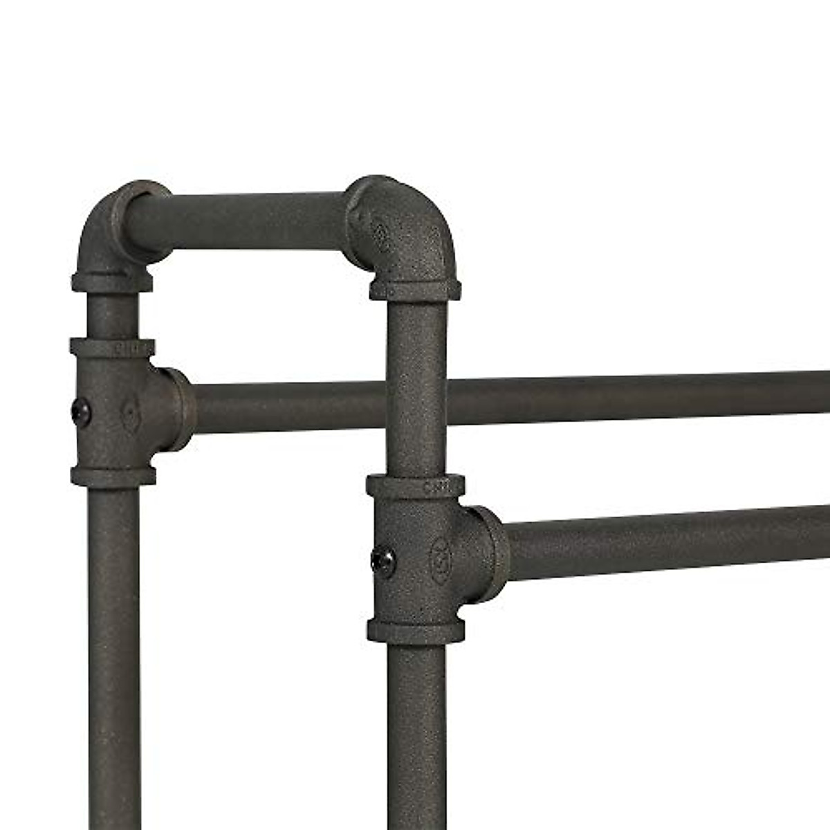 Real Home Innovations Modern Industrial Style 2 Tier Shoe Rack, 36" W x 8.2" d x 16" H, Satin Pewter