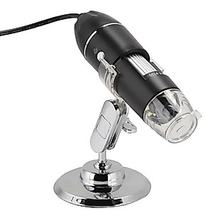 WSJIE 1600X Digital Microscope LED Magnifier Camera USB Electronic Microscope with Lift Stand for Mobile Phone PC (Color : A, Size : See Figure)