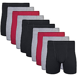 Gildan Mens Underwear Covered Waistband Boxer Briefs, Multipack