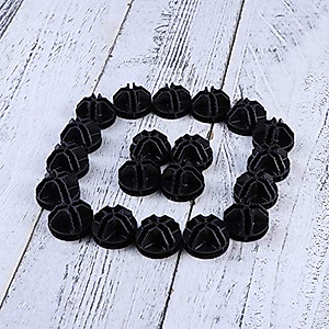 TOPBATHY 20 Pcs Wire Cube Connectors Plastic Wire Grid Cube Storage Shelving Unit Connectors Closet Clasp Buckle Clip for DIY Modular Organizer Closet (Black)