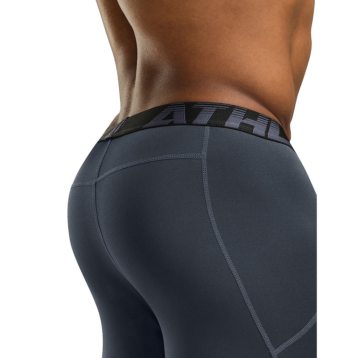 ATHLIO Men's Thermal Compression Pants, Athletic Running Tights & Sports Leggings, Wintergear Base Layer Bottoms, 3pack Thermal Pants Black/Black & Red/Charcoal, X-Large