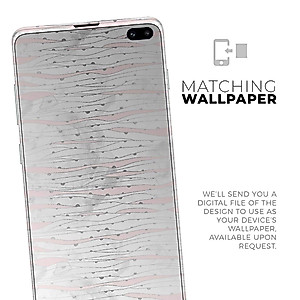 DesignSkinz Karamfila Silver & Pink Marble V10 Protective Vinyl Decal Wrap Skin Cover Compatible with The Samsung Galaxy S20 (Screen Trim & Back Glass Skin)