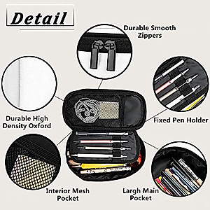 Yekiua Floral Pencil Case Flower Field Leaves Big Capacity Pencil Pouch Office College School Makeup Bag For Teens Girls Adults Student Colorful