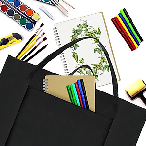 BUSOHA Large Clear Mesh Vinyl Bag with Handle and Zipper/Waterproof Art Storage Bag for Artworks, Charts and Teaching Material Multipurpose -19 x 25 Inch