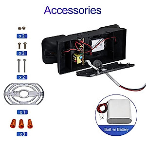 CM MZY Black Emergency Lights with Battery Backup,Commercial Emergency Light,Two Adjustable LED Light Head Emergency Lighting Fixtures,120-277V AC, UL Certified 4pcs