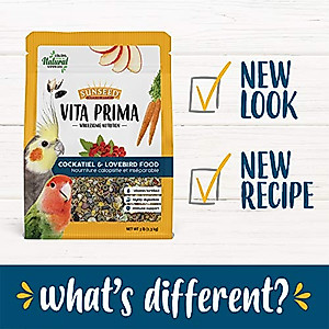 Sunseed Vita Prima Wholesome Nutrition Cockatiel & Lovebird Food, 3 LBS