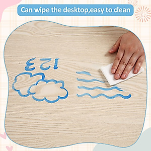 GarveeHome Kids Table and Chairs Set, Height Adjustable Desk for Ages 2-10,Arts & Crafts Table,Graffiti Desktop, Non-Slip Legs, Max 300lbs, Children Multi-Activity Table for Classrooms,Daycares,Home