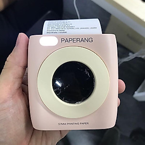 TZH PAPERANG P2 Portable Printer, Mini Bluetooth Wireless Sticker Printer Thermal Printer Compatible with Android + iOS with 3 Rolls Sticker and 3Rolls Colorful Sticker 300 DPI (Pink) 80*80*40mm