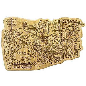 Totally Bamboo San Diego City Life Bamboo Serving and Cutting Board