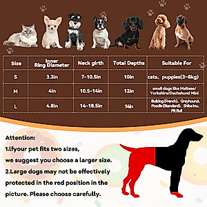 BALAPET Soft Dog Recovery Collar, Comfortable Lightweight Adjustable Pet Cone Collar for Dogs Recovery and Stop Licking,Cute Donut Shape Elizabethan Collar for Small Dog Cat(M)