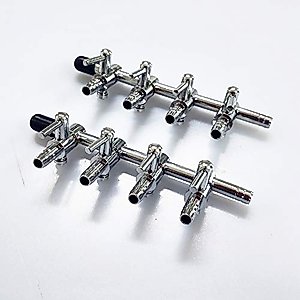 BASE WAVE Pack of 2 Pcs 4-Way Airline Splitter Manifold for Air Pump Hydroponics Pump