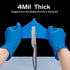 Wostar Nitrile Disposable Gloves Large Powder Free 4mil 100 Pcs Latex Free Dark Blue Exam Disposable Gloves