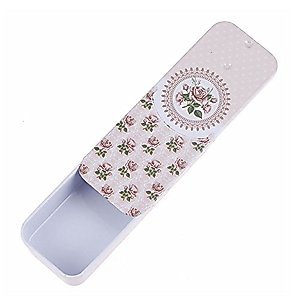 RAYNAG 8 Pack Mini Metal Slide Top Tin Containers Portable Box for Crafts Storage,Random Pattern